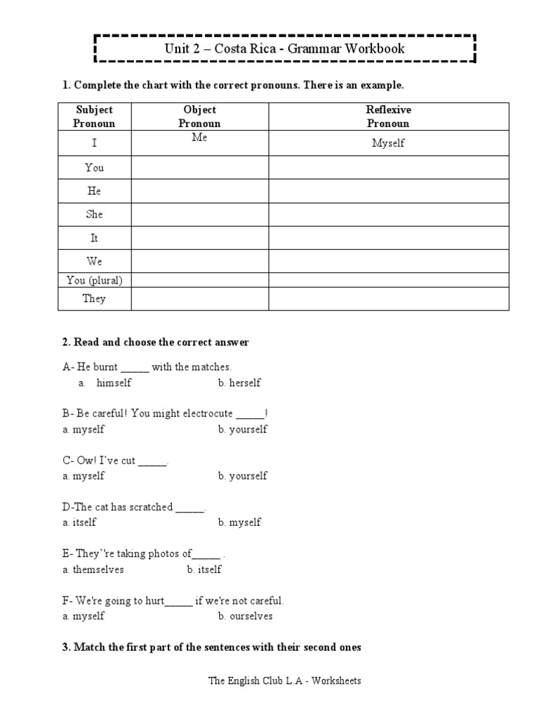 Next Move 6 - Unit 2 - Grammar Workbook | PDF | Linguistics