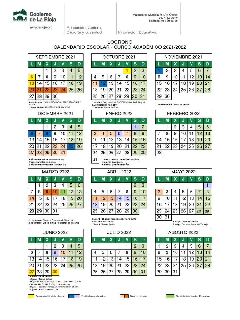 Calendario Escolar 2020-2021 | PDF | Desarrollo profesional