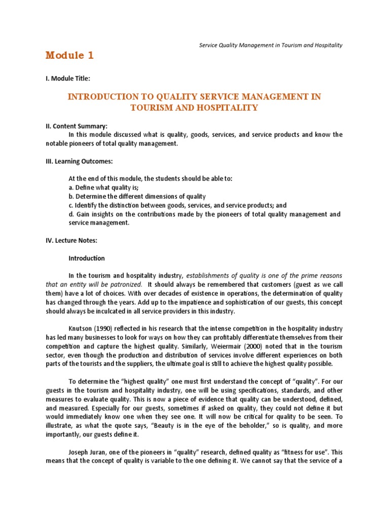 Introduction to Quality Service Management | PDF | Marketing | Quality ...