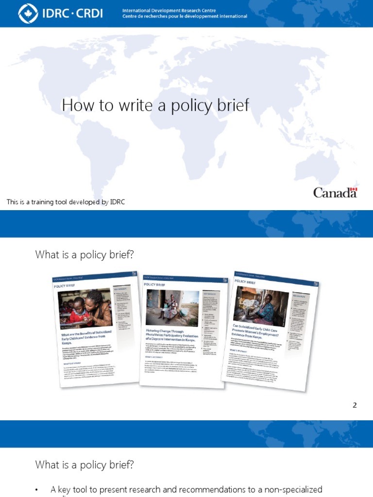 How To Write A Policy Brief - 1 | PDF | Plain Language | Jargon