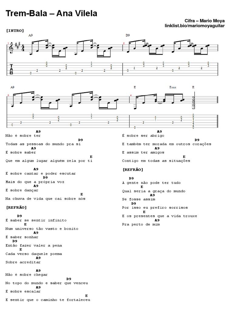 Ana Vilela - Trem Bala | PDF