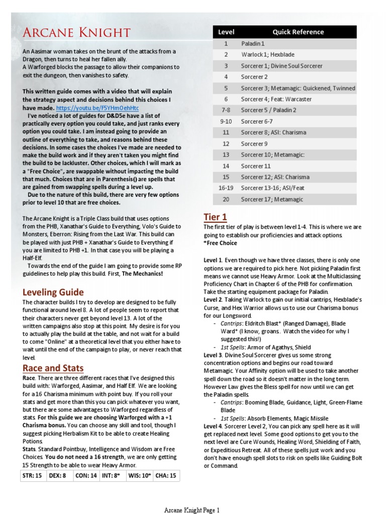 Arcane Knight v1.0 | PDF | Fantasy | Gary Gygax Games