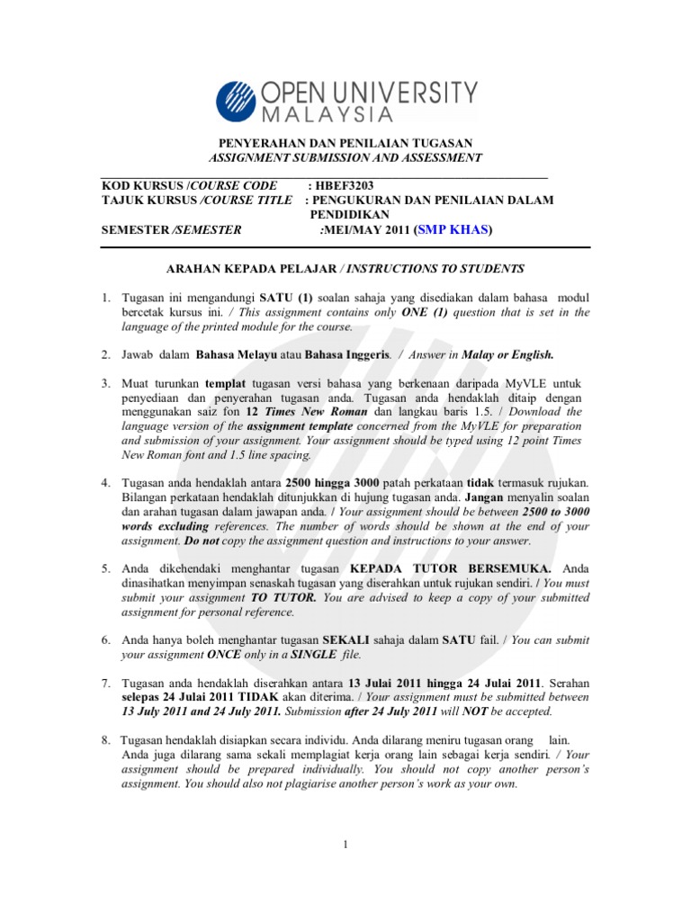 Assignment 2 - HBEF 3203 | PDF