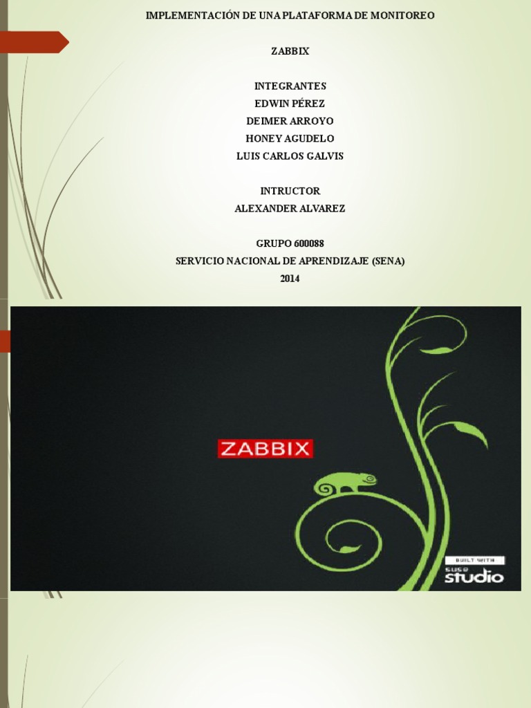 Exposicion Plataforma de Monitoreo Zabbix | PDF | Servidor (Computación ...