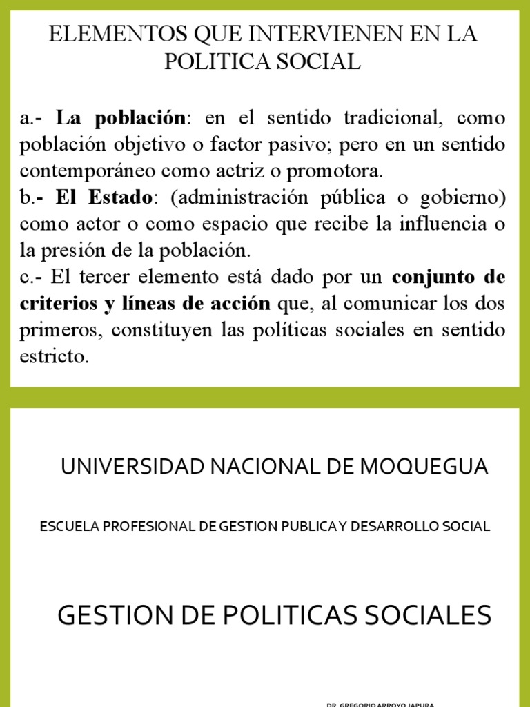 Elementos y Modelos de Política Social | PDF | Estado (política ...
