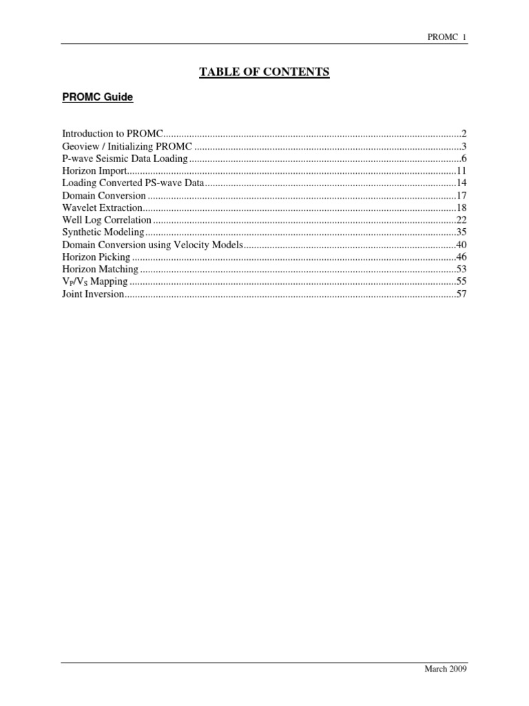 Promc Guide | PDF | Seismology | Wavelet