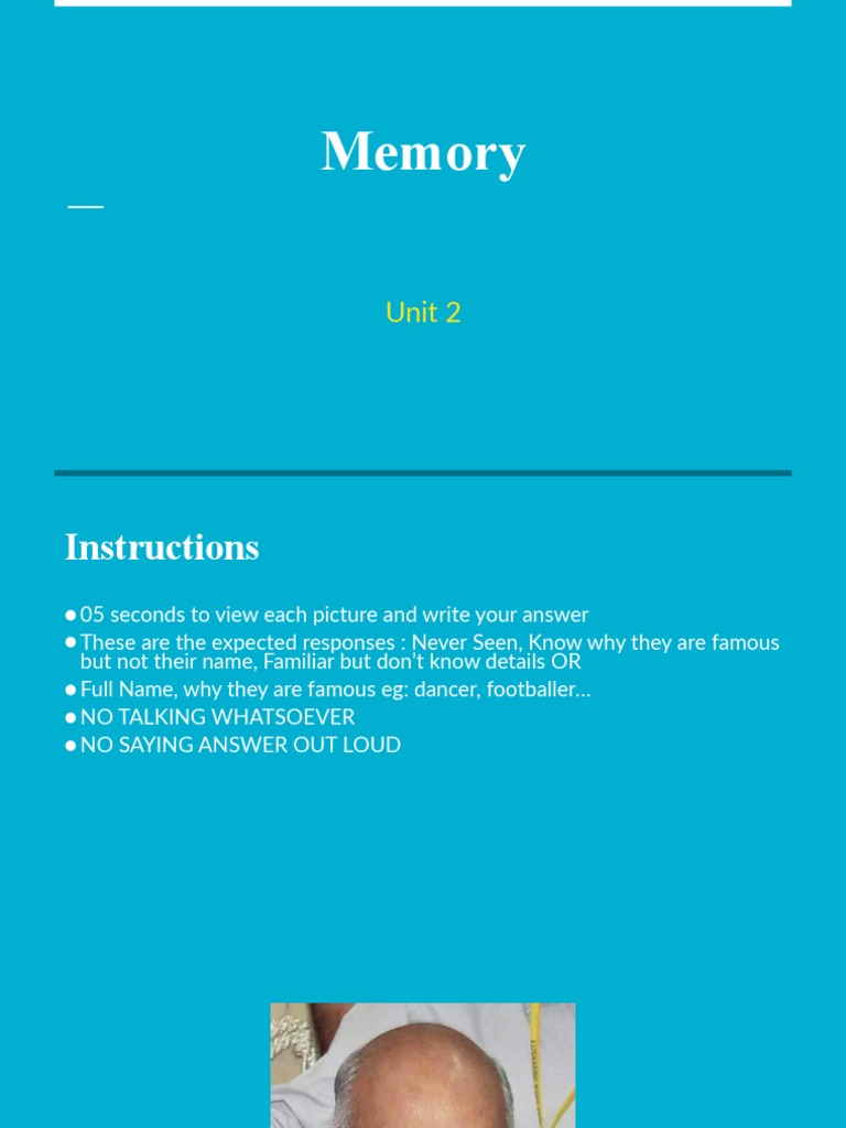 Unit 2 - PPT | PDF | Memory | Amnesia