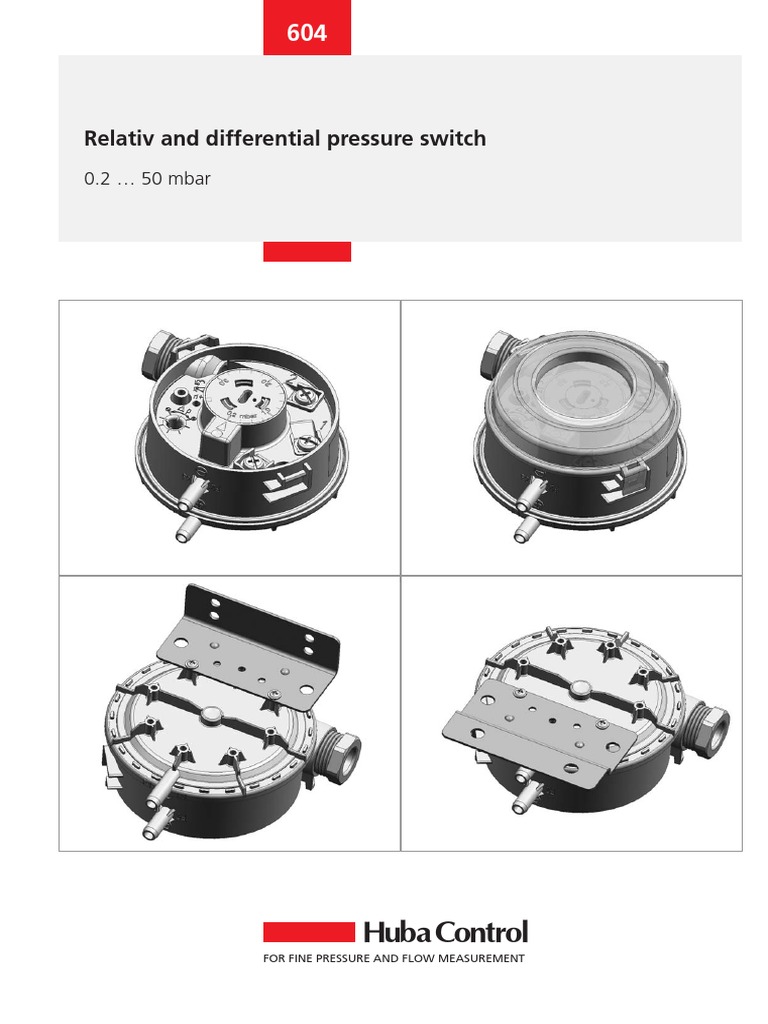 Huba Control: Relativ and Differential Pressure Switch | PDF ...