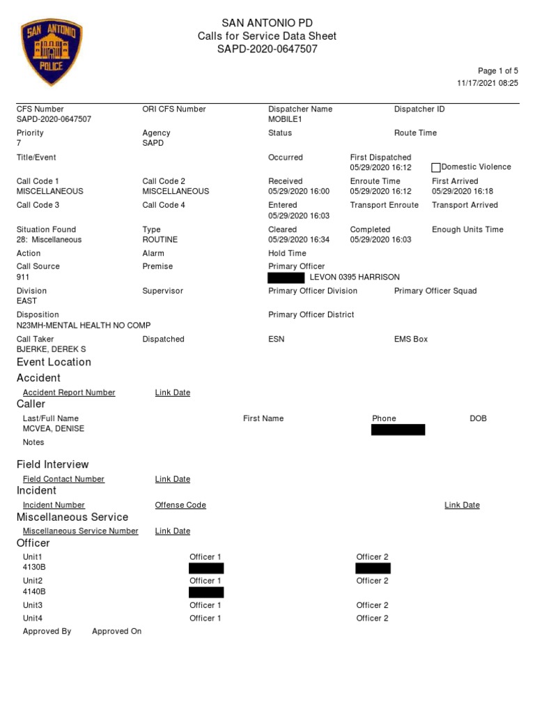 SAPD Miscellaneous Incident Report | PDF | Cyberspace | Computing