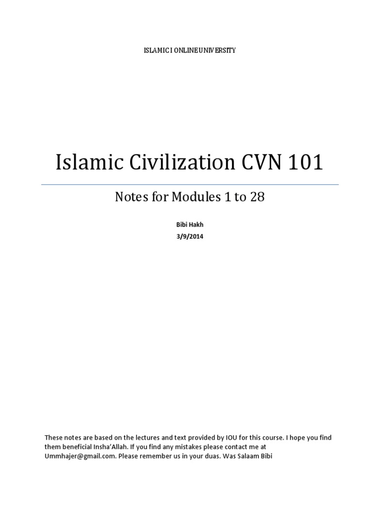 CVN 101 Modules 1 To 28 | PDF | Sharia | Science