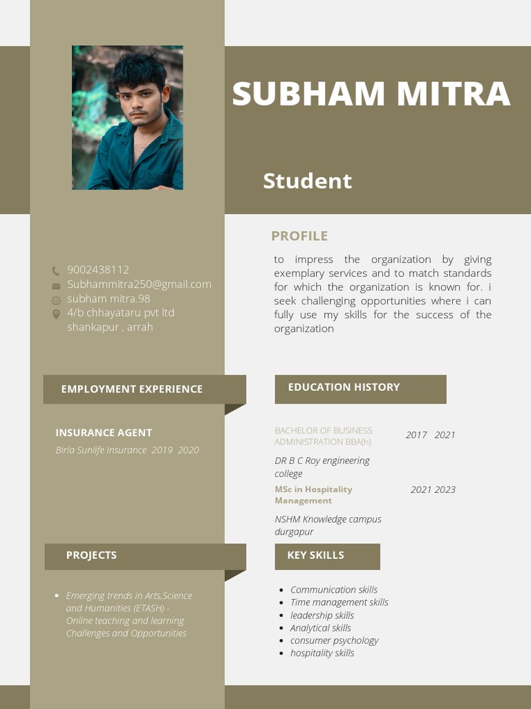 Subham Mitra CV | PDF
