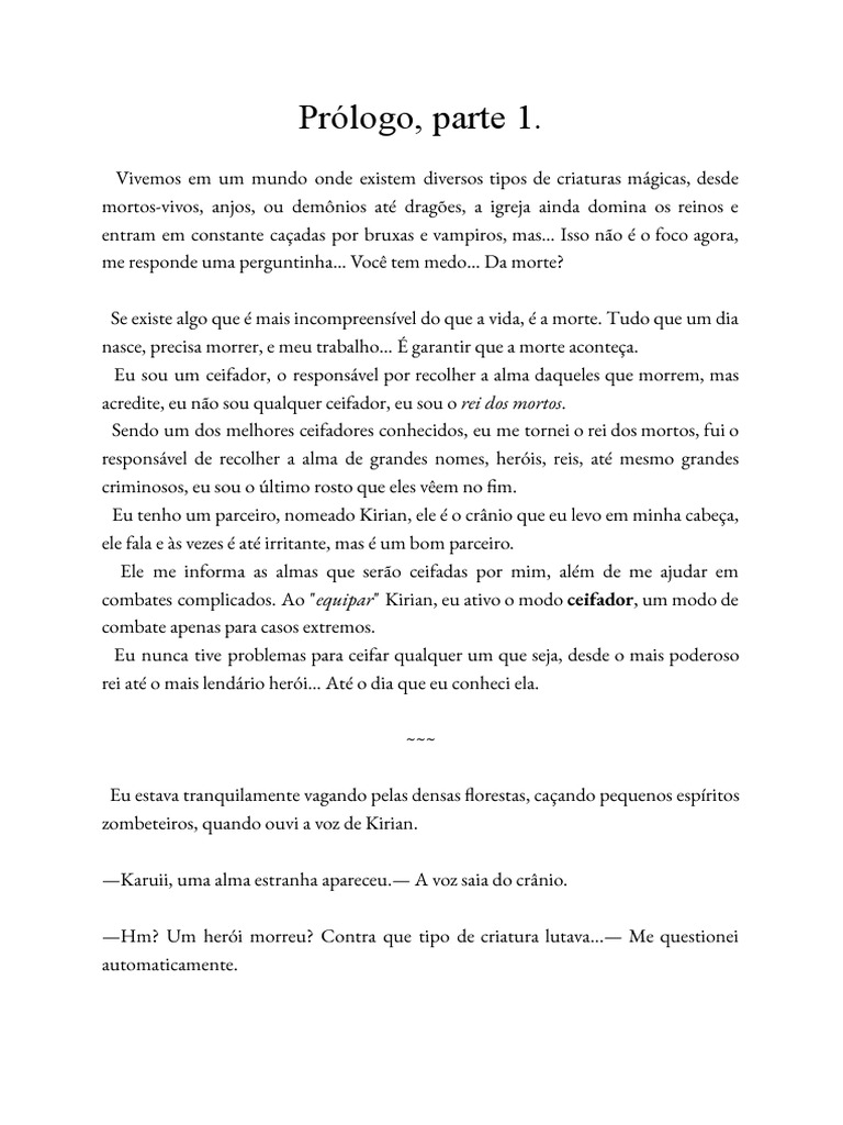 Prologo Parte 1. | PDF | Morte | Alma