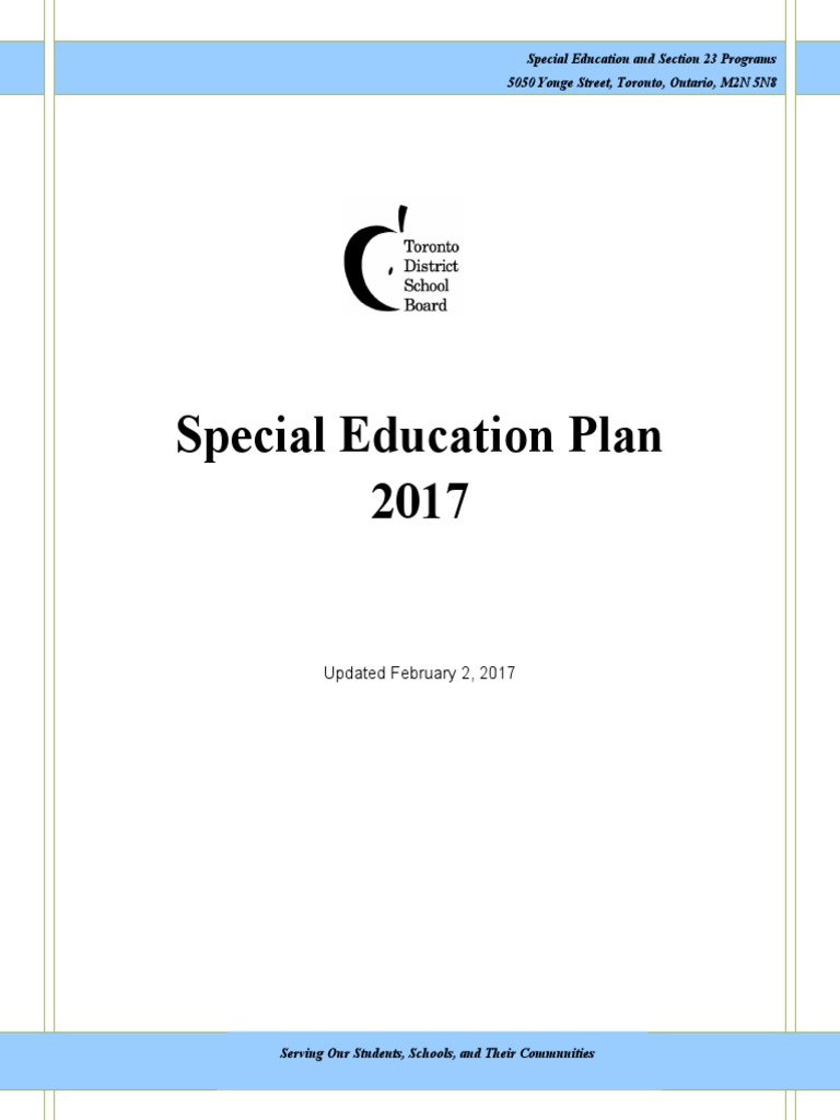 Special Education Plan | PDF | Special Education | Accessibility
