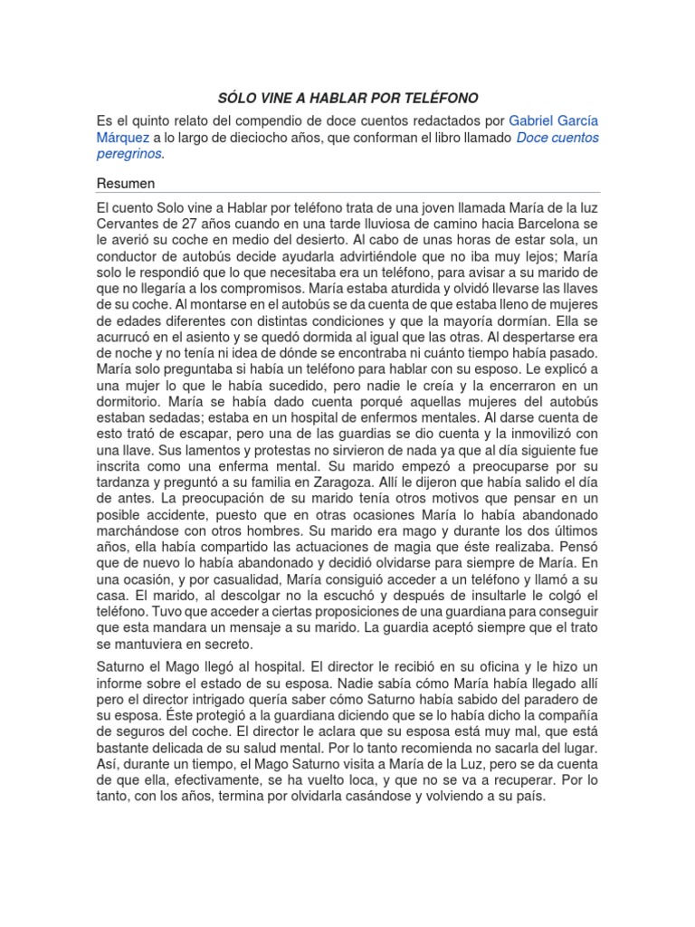 Sólo Vine A Hablar Por Teléfono | PDF