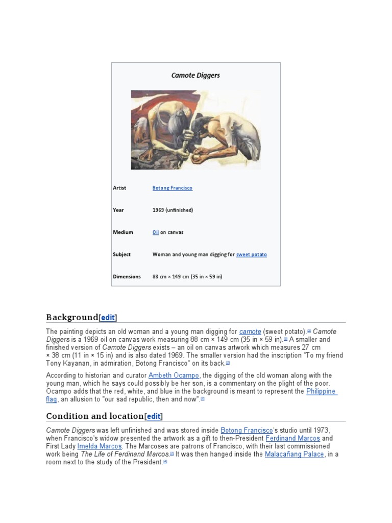 Camote Diggers: Background | PDF