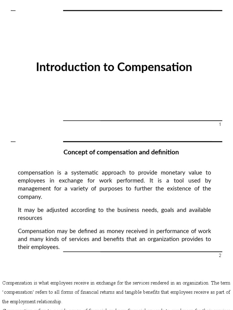 Compensation | PDF | Employment | Employee Benefits