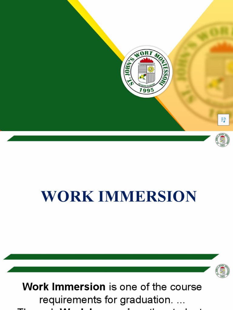 Guidelines For Work Immersion - Abm12b | PDF | Curriculum | Partnership