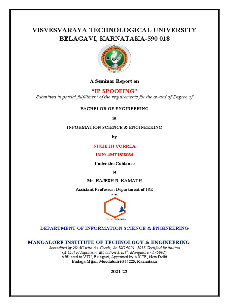 Visvesvaraya Technological University Belagavi, Karnataka-590 018 | PDF ...