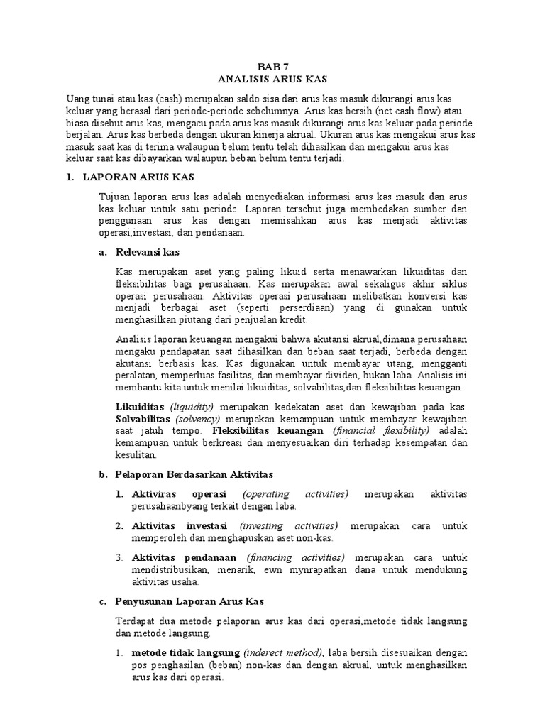 ALK (Resume Analisis Arus Kas) - PA603 - KEL 1 | PDF