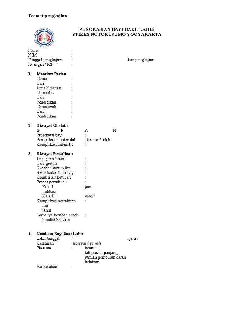Format Askep BBL | PDF