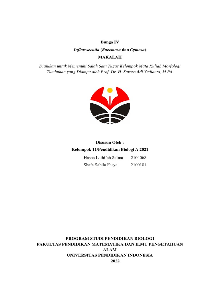 Inflorescentia Racemosa dan Cymosa | PDF
