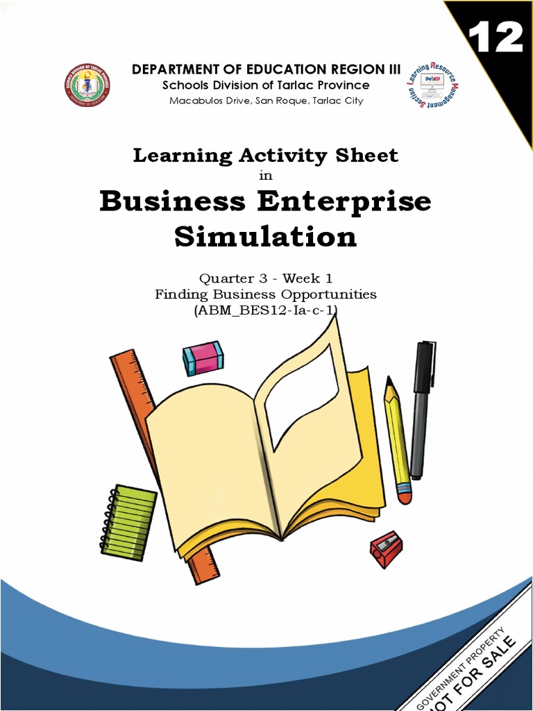 Business Enterprise Simulation: Learning Activity Sheet | PDF | Profit ...