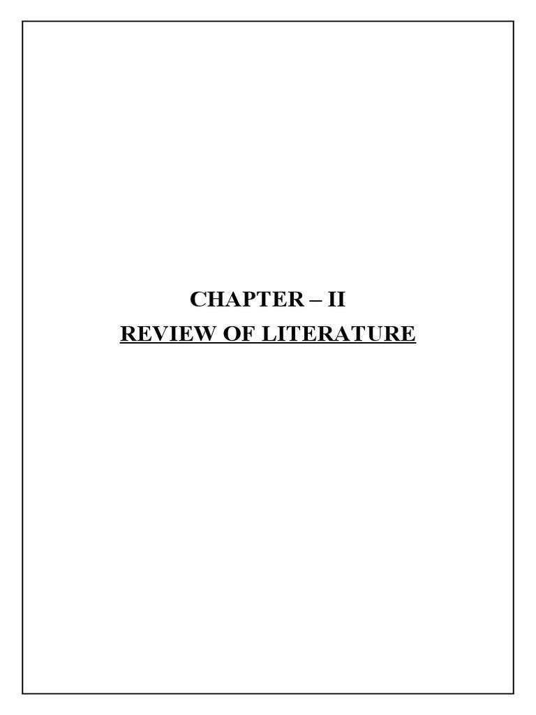 Chapter - Ii Review of Literature | Download Free PDF | Service ...