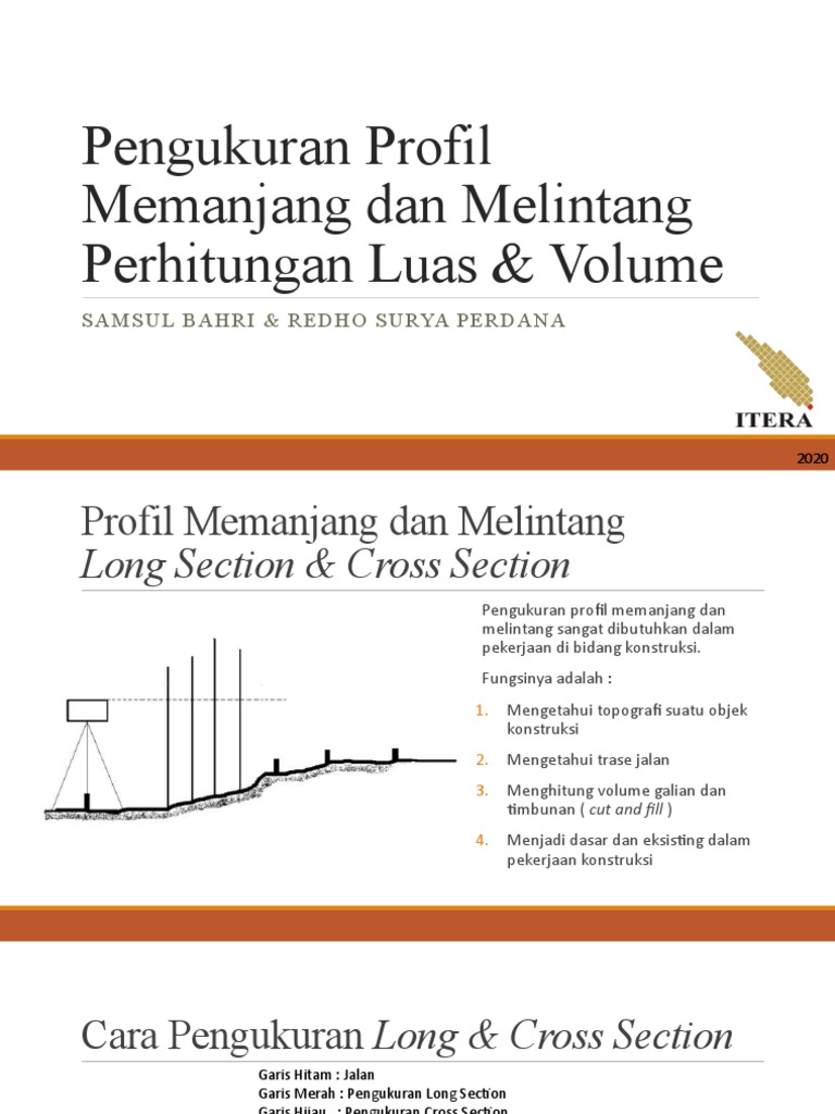 Pengukuran Cross Dan Long Dan Perhitungan Luas & Volume | PDF