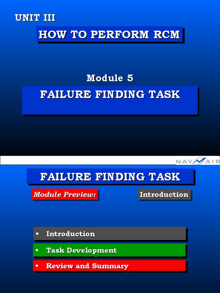Rcm-Failure Finding Task | PDF | Failure | Cognition
