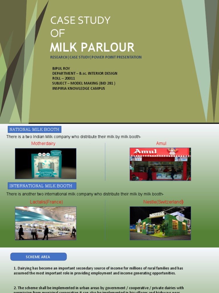 Case Study Milk Parlour Pdf Milk Dairy