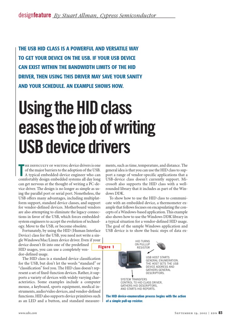 Using The HID Class Eases The Job of Writing USB Device Drivers | PDF