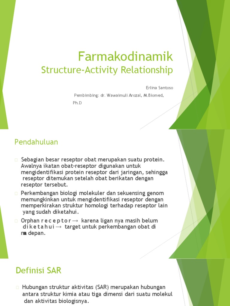 Structure Activity Relationship Erlina (1) Dikonversi | PDF ...