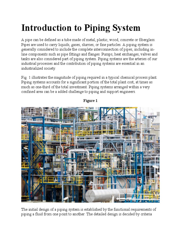 Introduction To Piping System | PDF | Pipe (Fluid Conveyance ...