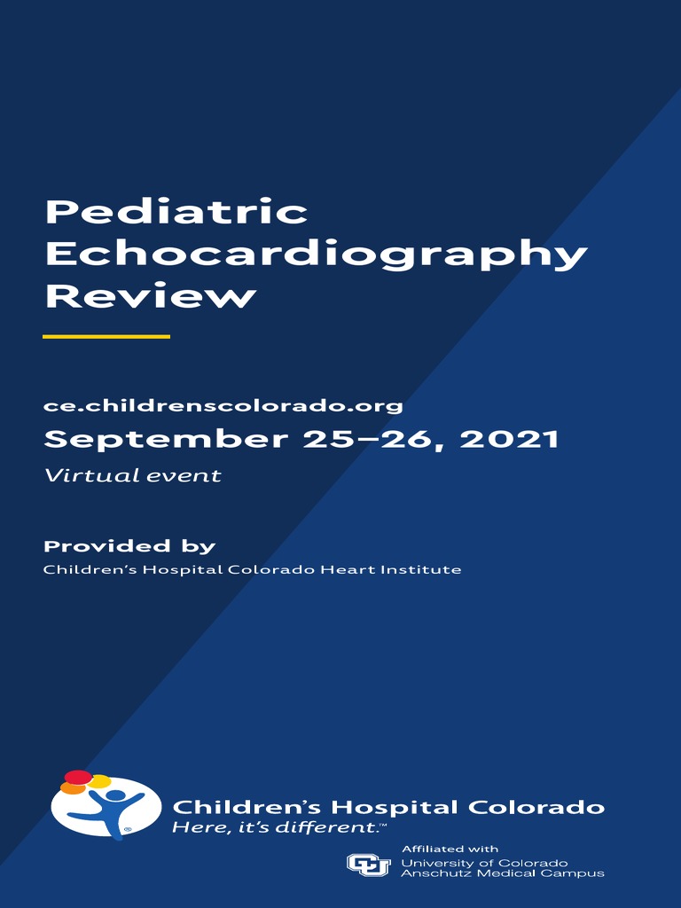 4th Annual Pediatric Echocardiography Review Brochure | PDF ...