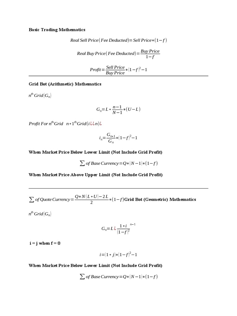 Basic Trading Mathematical Concept | PDF