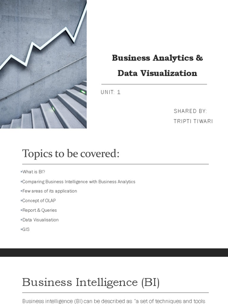 Business Analytics & Data Visualization - Unit1 | PDF | Geographic Information System | Analytics