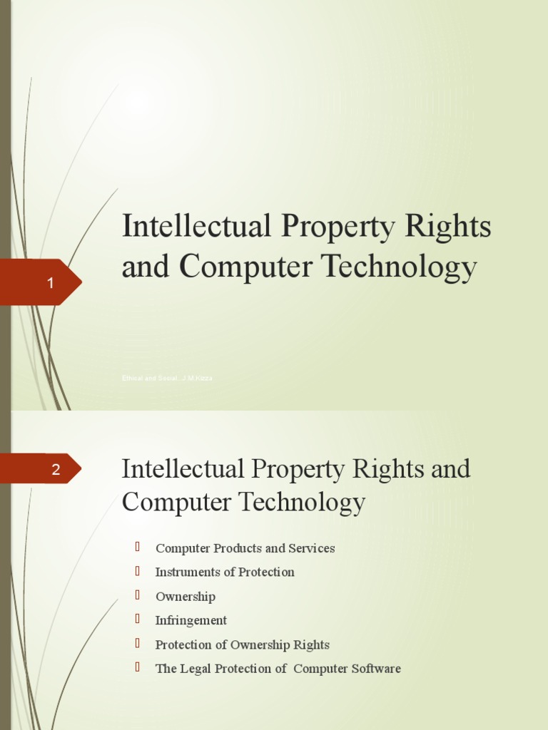 Intellectual Property in Computer Tech | PDF | Intellectual Property ...