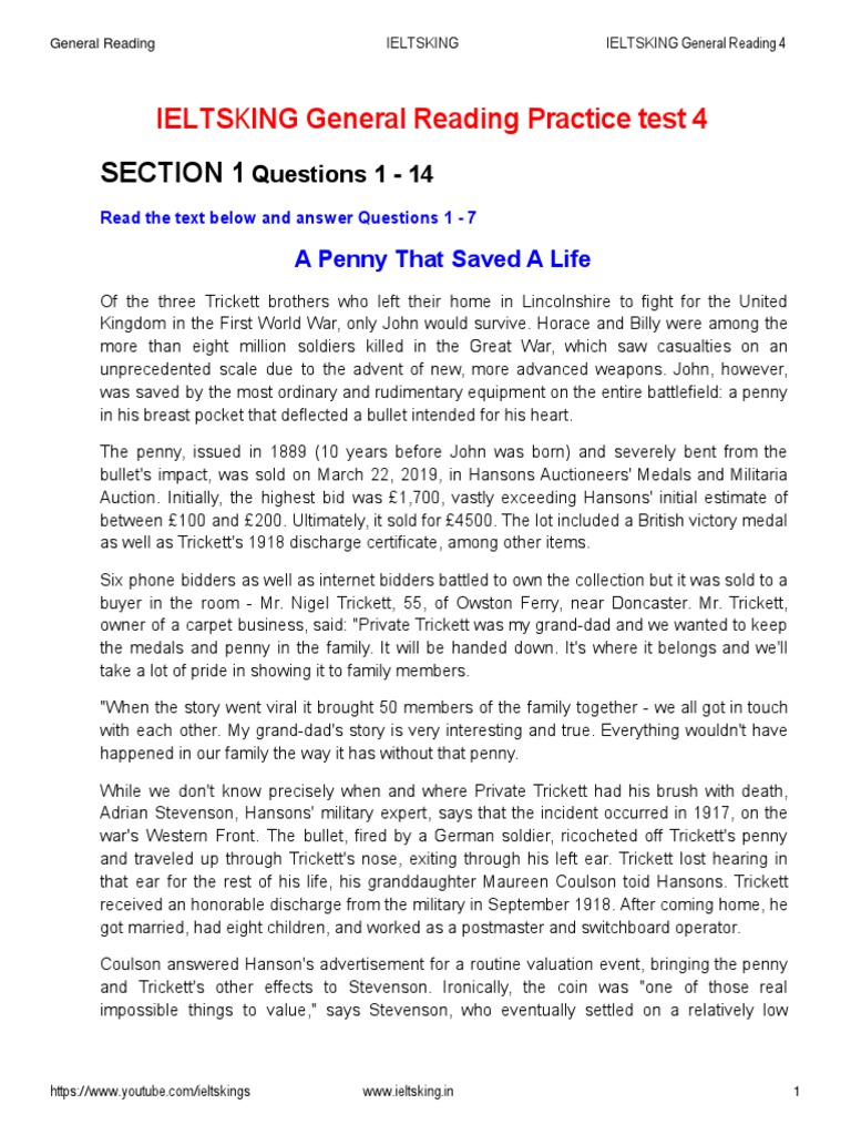 Ieltsking General Reading Practice Test 4 | PDF | Video Games | Machu ...