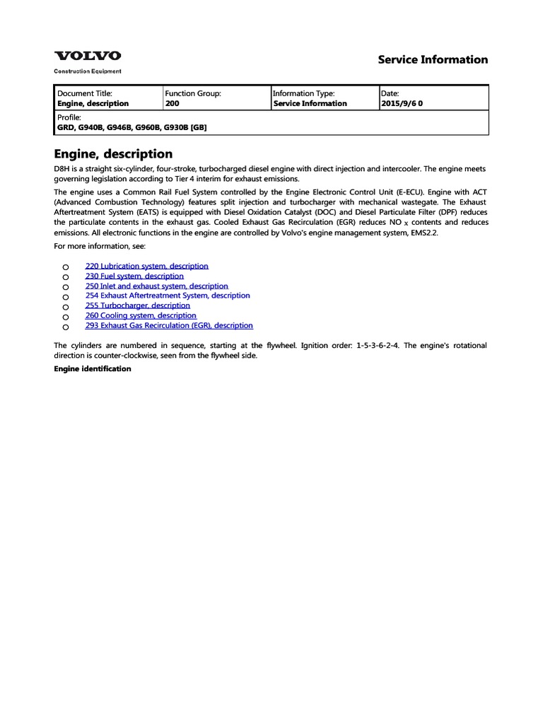 Engine, Description Engine, Description: Service Information Service ...