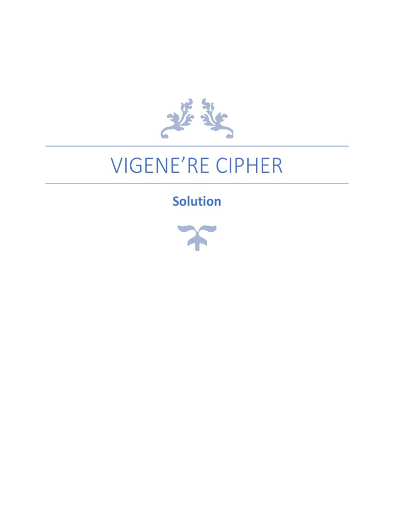 Vigenere Cipher | PDF | Encryption | Secrecy