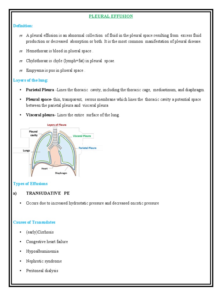 Definition:: Pleural Effusion | PDF | Medical Specialties | Clinical ...