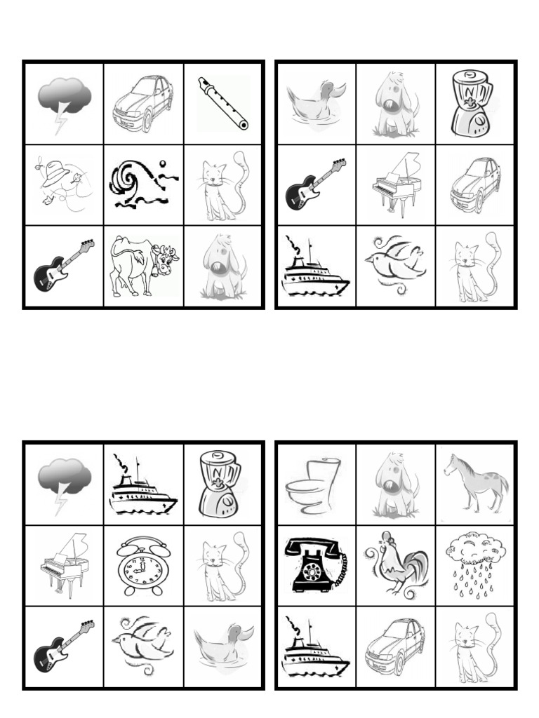 Cartelas Bingo Sonoro | PDF