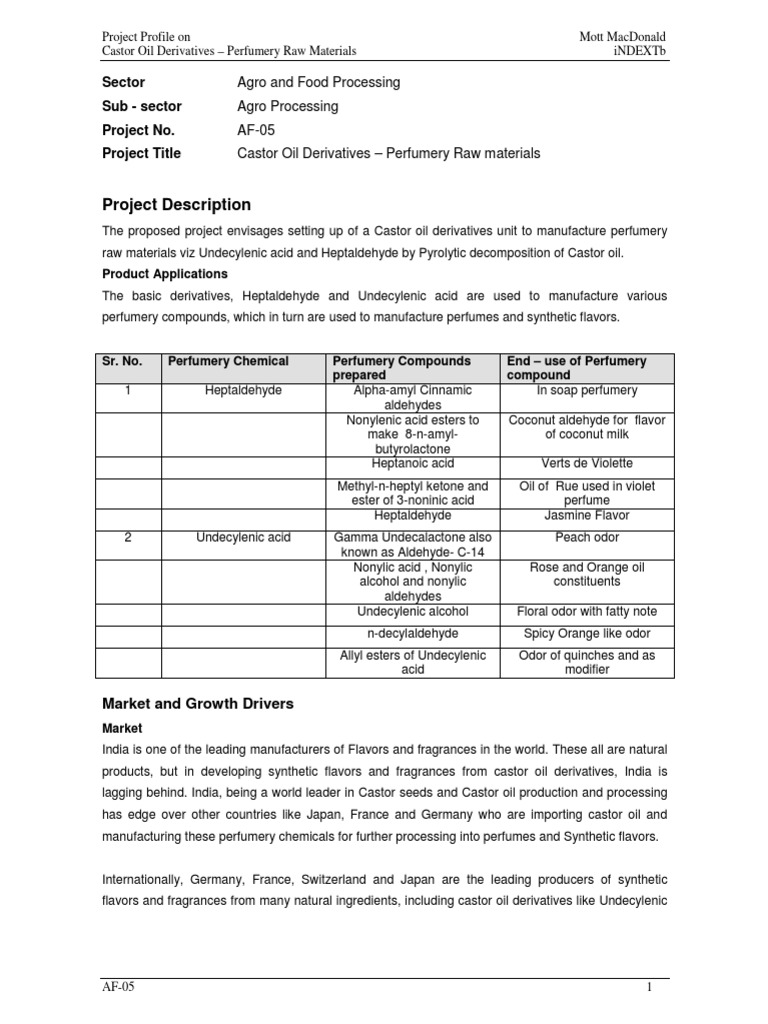 Detail Castor Derivatives 05 | PDF | Perfume | Flavor