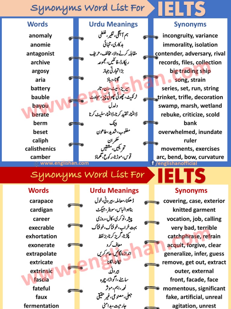 Ielts Synonyms | PDF