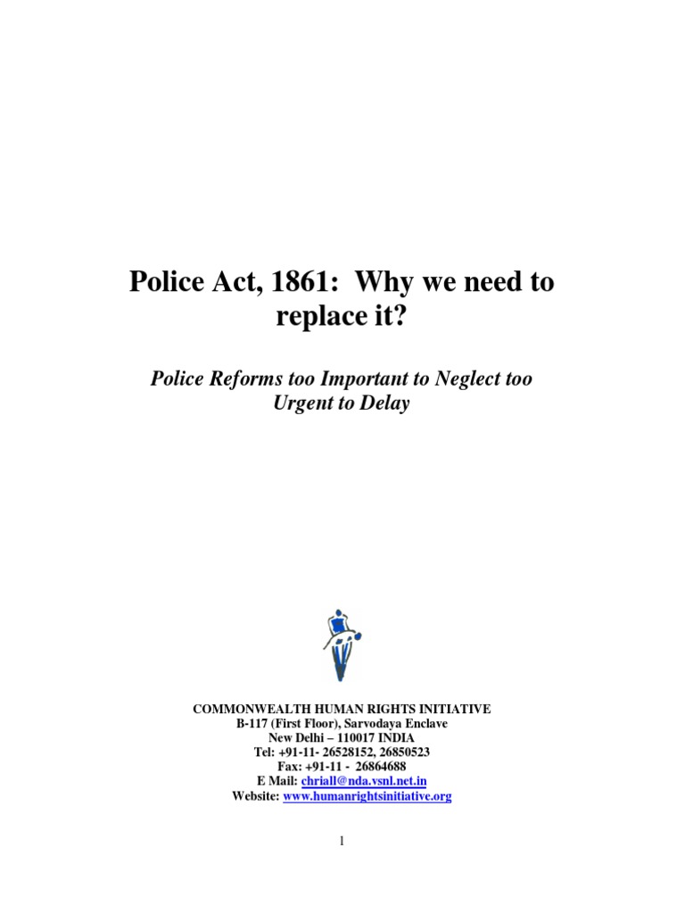 Indian Police Act - 1861 | PDF | Police | Victimology