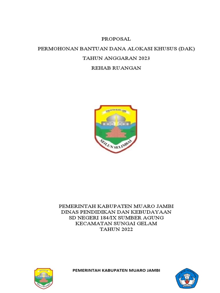 Contoh Proposal DAK Rehab Ruang Kelas | PDF