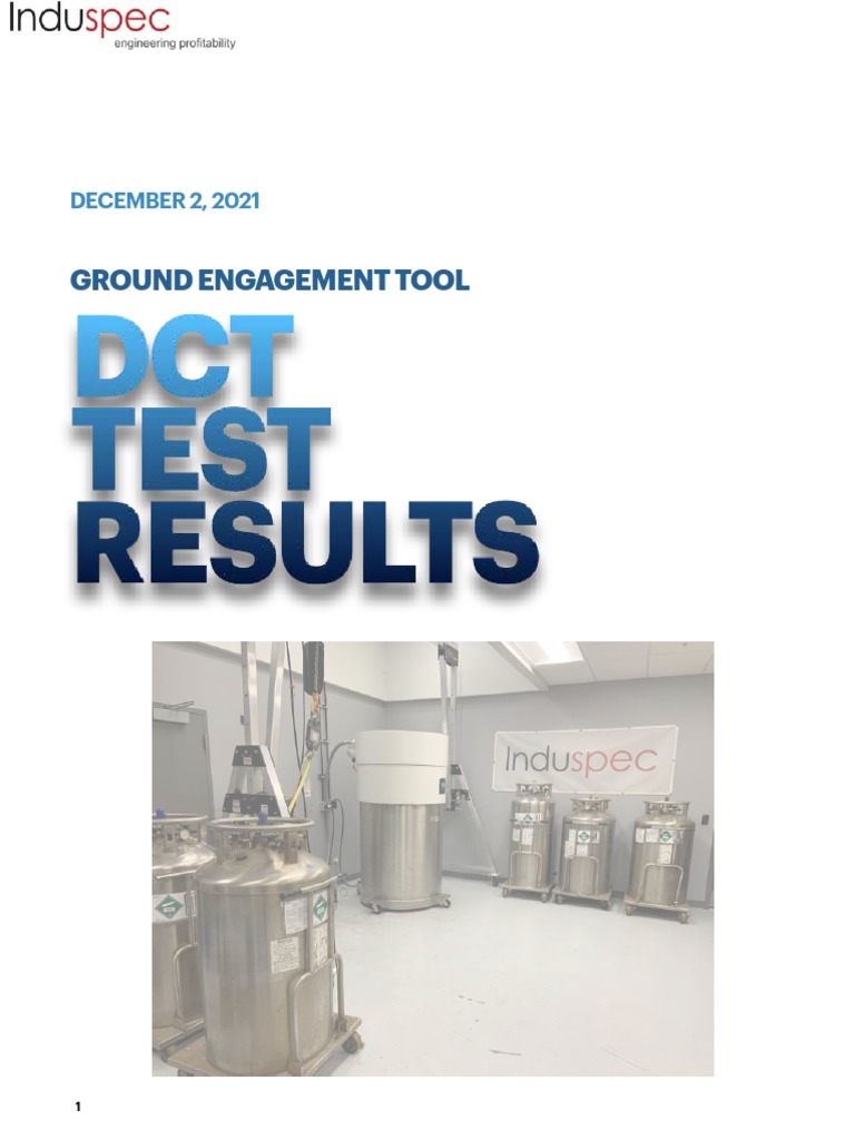 DCT Test Results: Ground Engagement Tool | PDF | Tooth | Wear