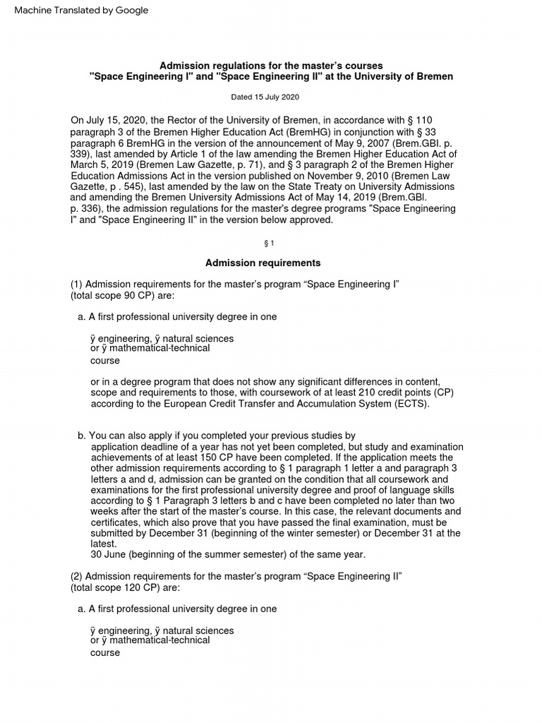 "Space Engineering I" and "Space Engineering II" at The University of ...