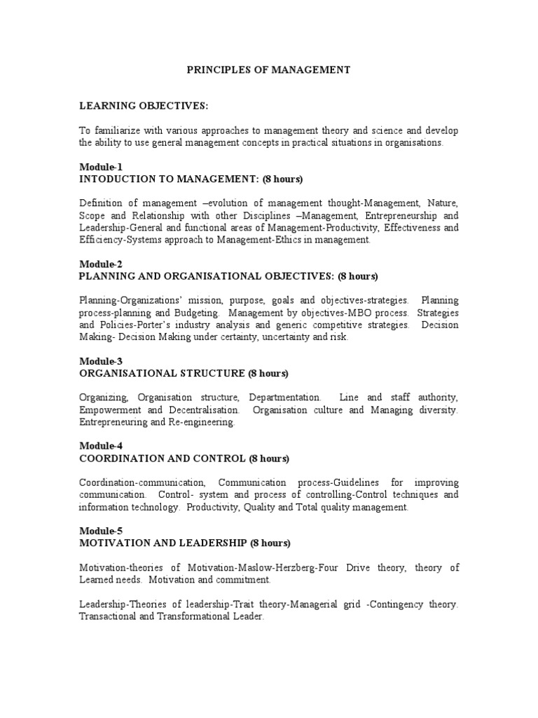 Principles of Mgnt. | PDF | Strategic Management | Entrepreneurship