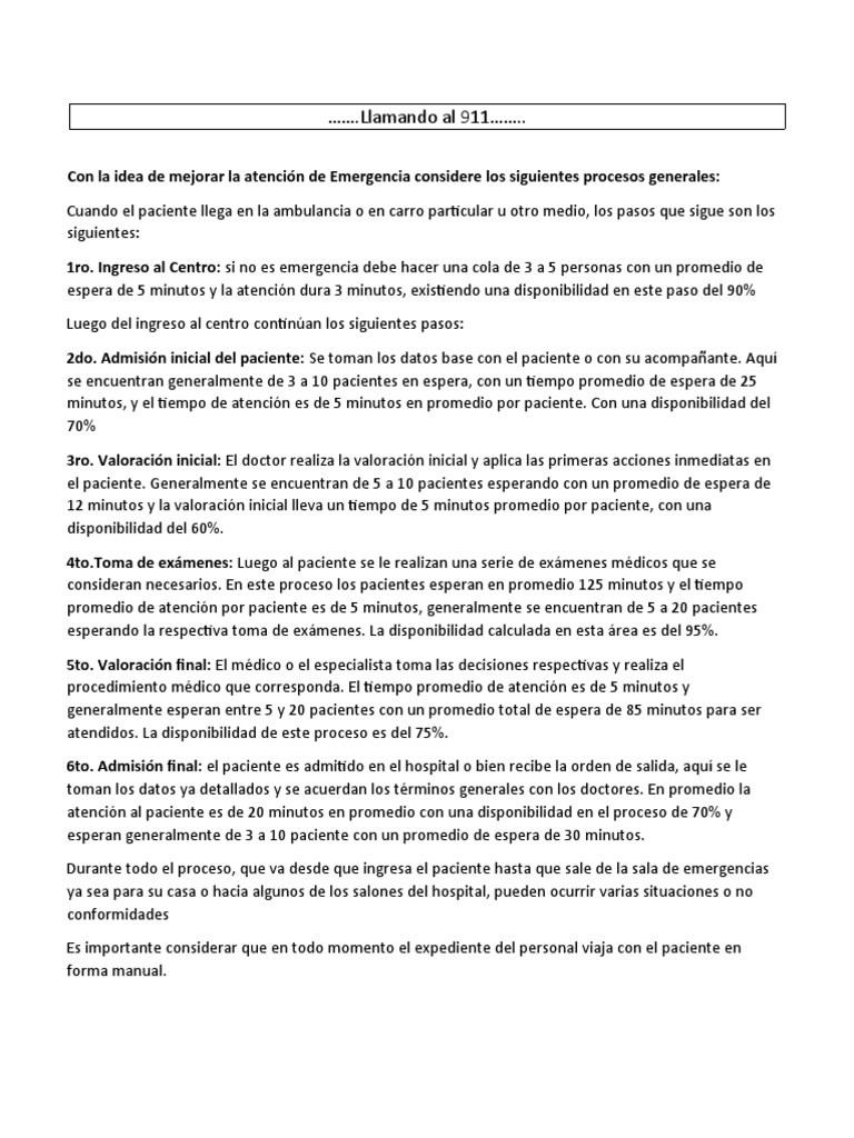 11.1 Llamando Al 911 | PDF | Hospital | Ciencias de la Salud